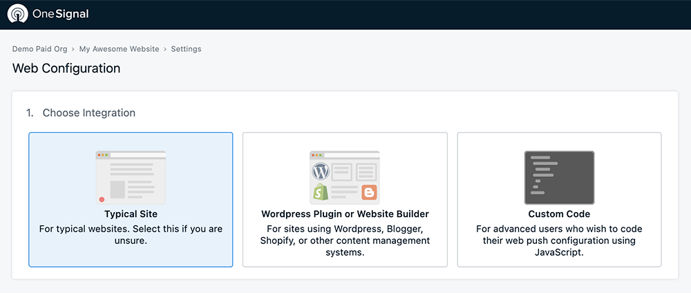 Como instalar o OneSignal de forma personalizada